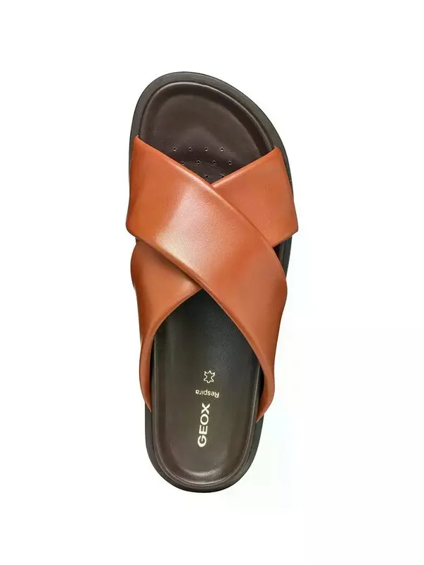 Geox Adelash Cross-strap Leather Slides