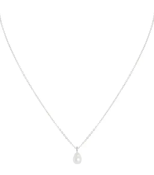 ASTRID & MIYU Rhodium-plated Sterling And Pearl Pendant Necklace - Silver