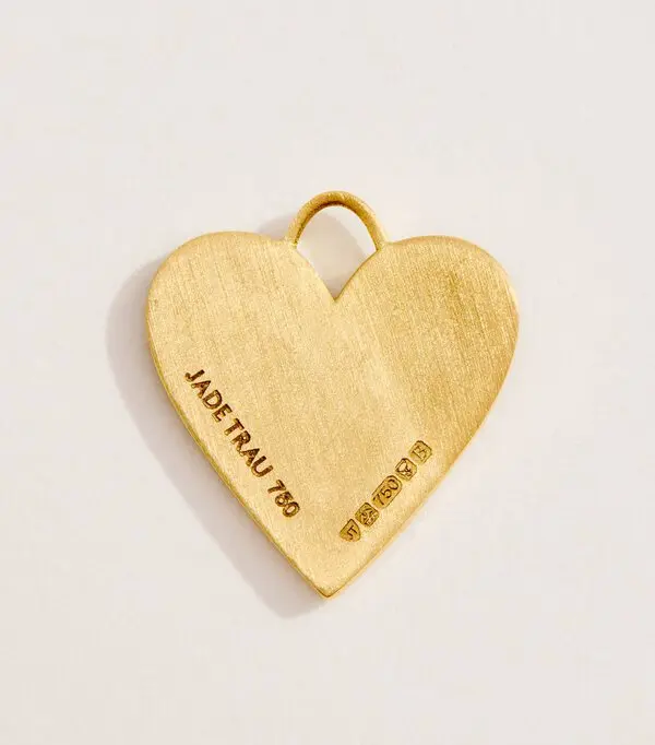 JADE TRAU 18k Yellow Pavé Diamond Heart Charm