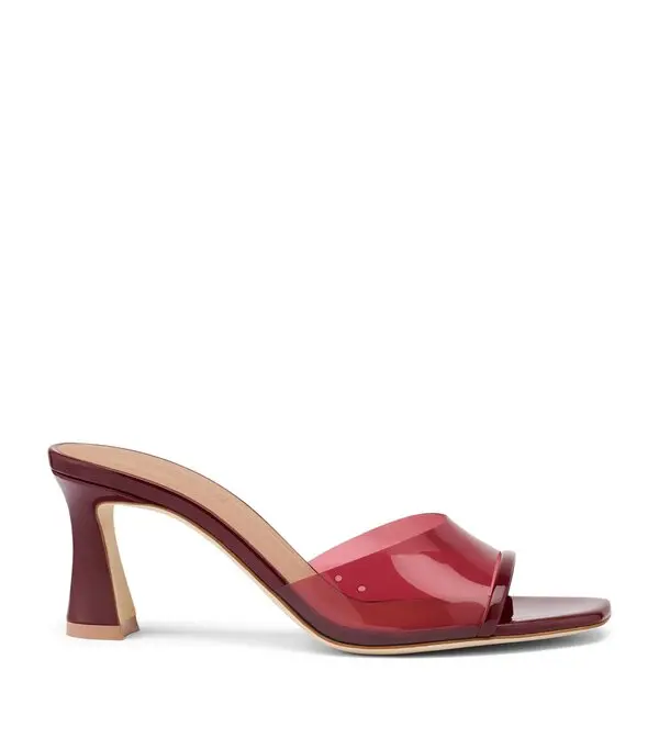 MALONE SOULIERS Patent Leather Roxanne Heeled Mules - Burgundy