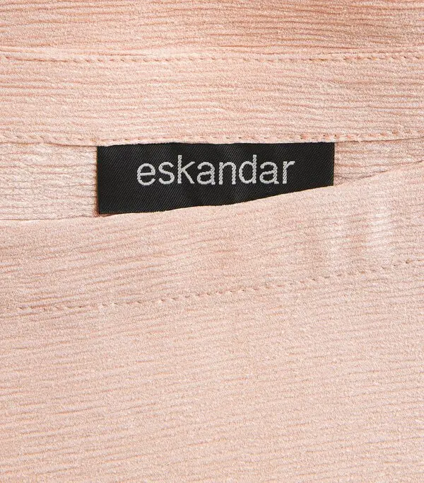 Eskandar Silk Plissé Scoop-neck Top