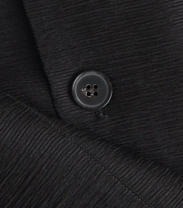 Eskandar Silk Plissé Wide A-line Jacket