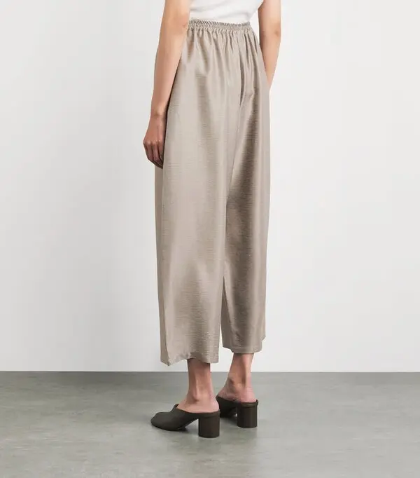 Eskandar Silk Wide Leg Trousers