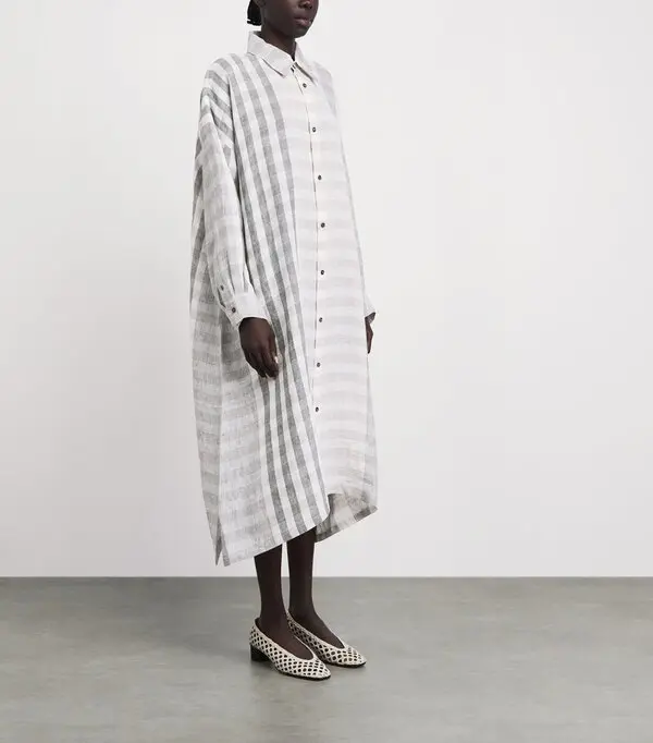 Eskandar Linen A-line Shirt Dress