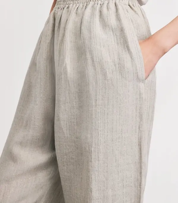 Eskandar Linen-blend Wide-leg Trousers - Neutral