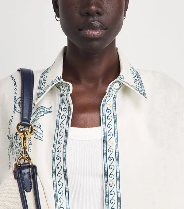 ALEMAIS Linen Printed Lucky Shirt - Ivory