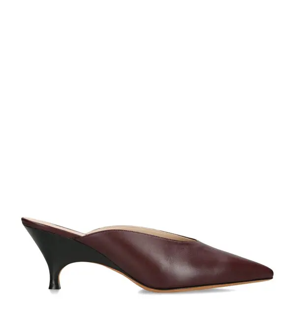 Le Monde Beryl Petra Mules 65 - Burgundy