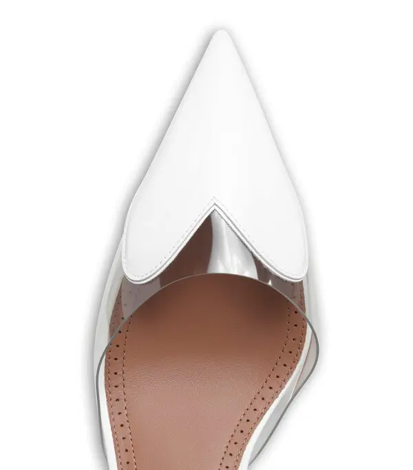 Alaïa Le Coeur Wedge Mules - White
