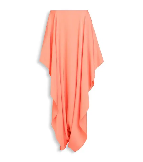 Alaïa Cady Asymmetric Maxi Skirt - Pink