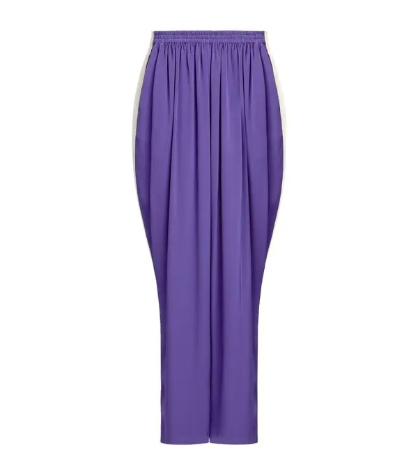 Alaïa Cady Straight Trousers - Purple