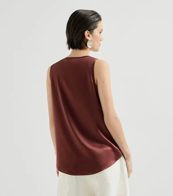 Brunello Cucinelli Sequined Tank Top - Red