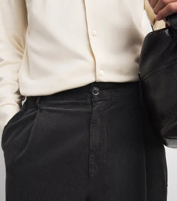 Barena Venezia Corduroy Straight-leg Trousers - Black