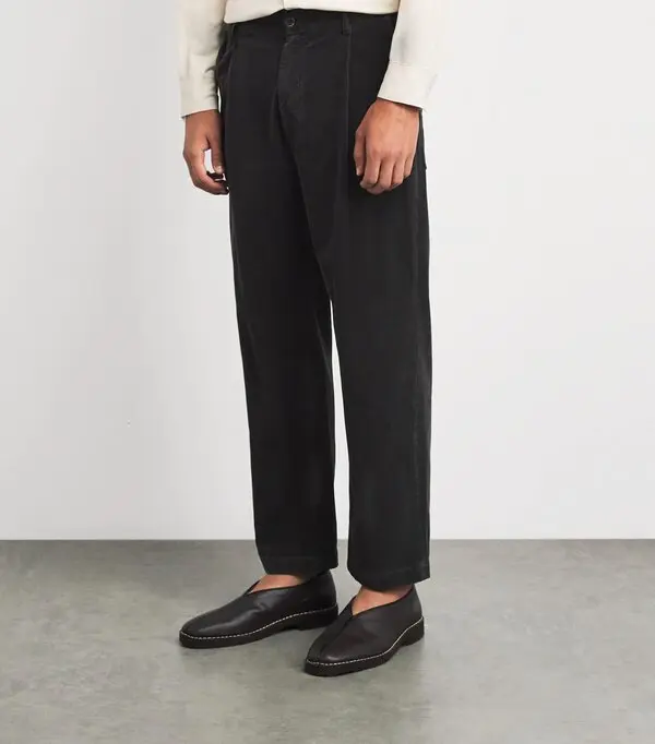 Barena Venezia Corduroy Straight-leg Trousers - Black