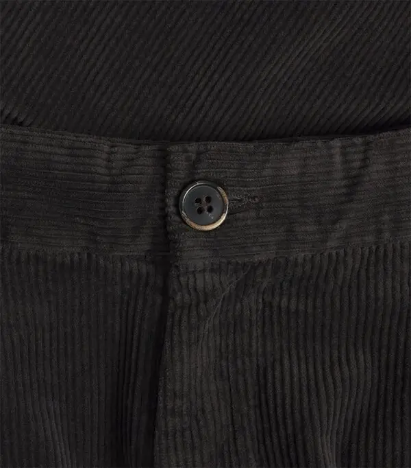 Barena Venezia Corduroy Straight-leg Trousers - Black