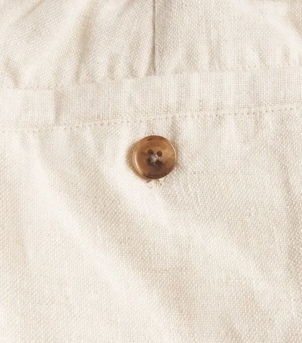 NN.07 Linen Tapered Trousers - Ivory