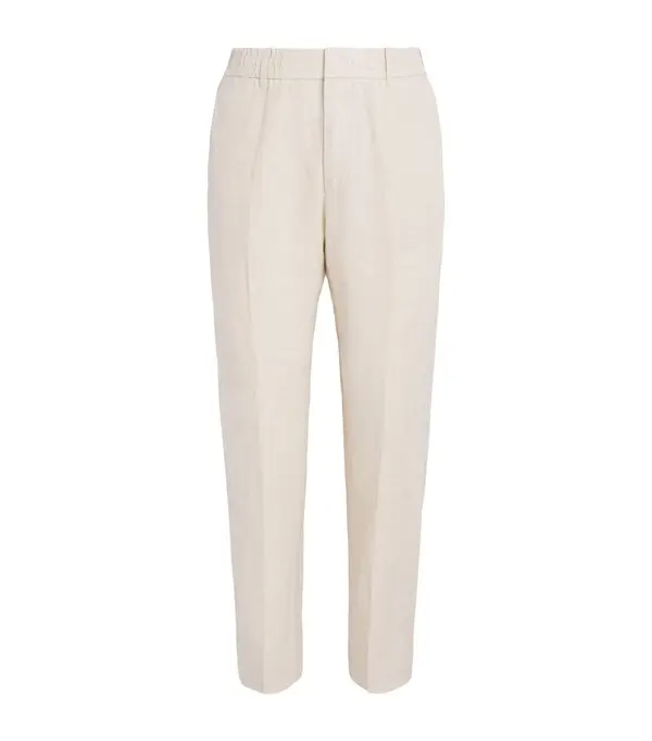 NN.07 Linen Tapered Trousers - Ivory