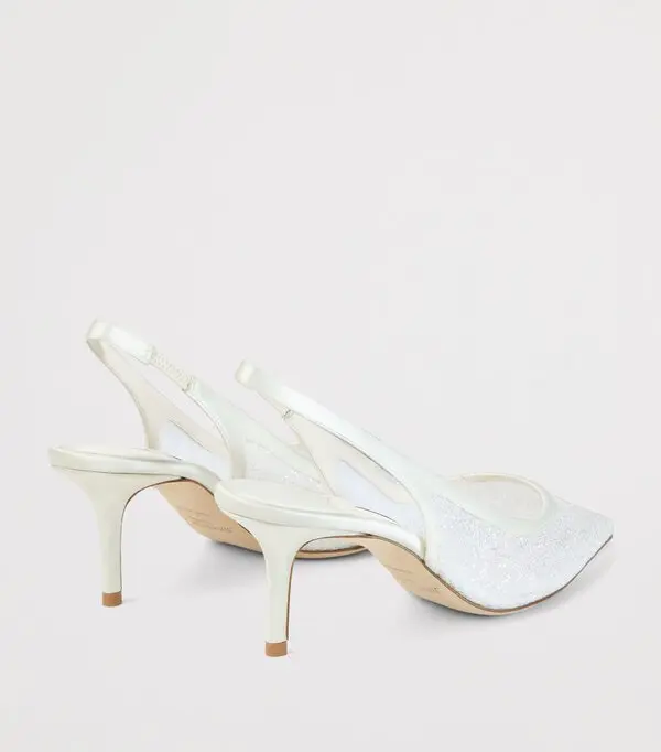 JIMMY CHOO Love 65 Glitter Slingback Heels
