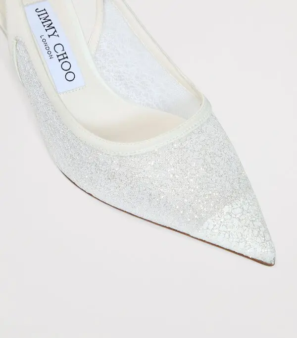 JIMMY CHOO Love 65 Glitter Slingback Heels