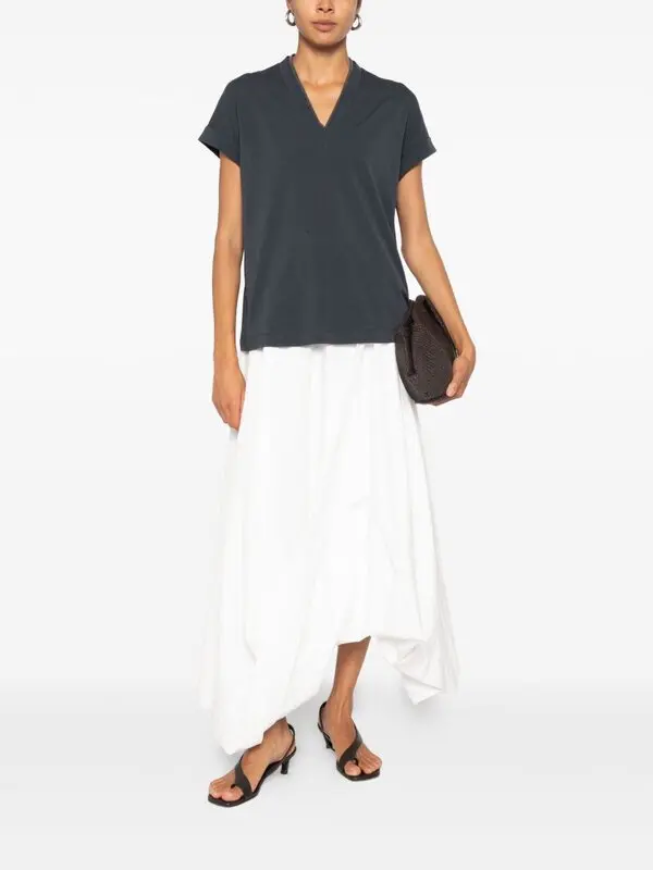 Brunello Cucinelli Monili Trim Cotton T-shirt