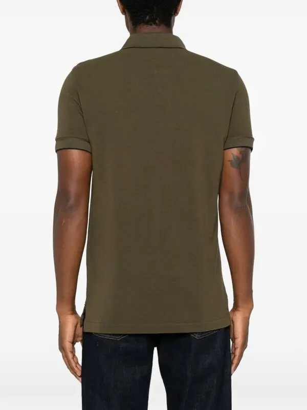 TOM FORD Piquet Cotton Polo Shirt - Green