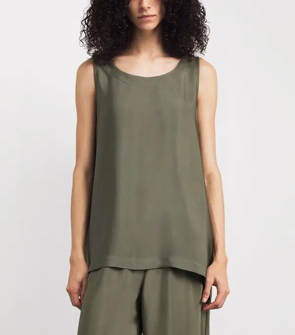 Eskandar Silk A-line Shell Top