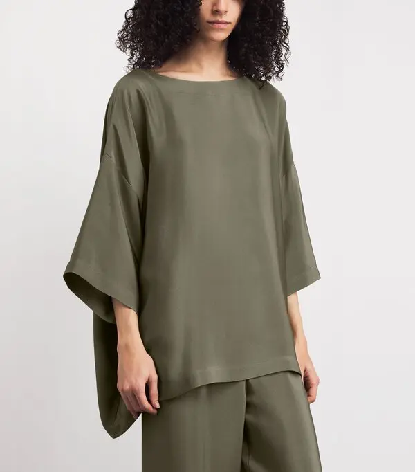 Eskandar Silk Boatneck Tunic