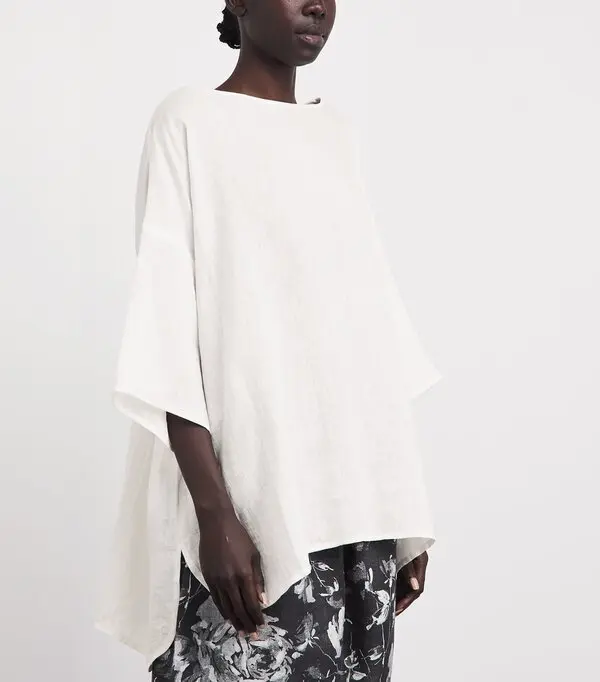 Eskandar Linen Boatneck Blouse