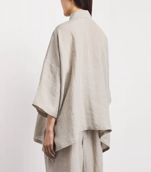 Eskandar Linen-blend Striped Shirt