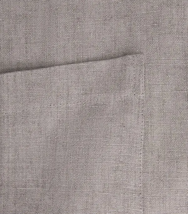 Eskandar Linen Boatneck Midi Dress With Pocket - Grey