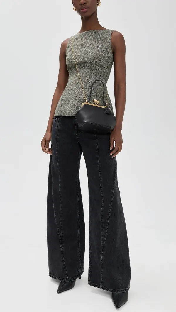 COACH Glovetanned Leather Kisslock Frame Bag