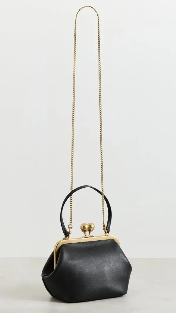 COACH Glovetanned Leather Kisslock Frame Bag