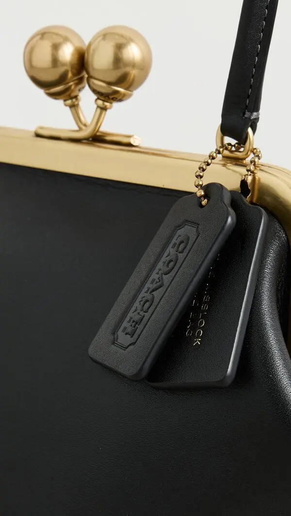 COACH Glovetanned Leather Kisslock Frame Bag
