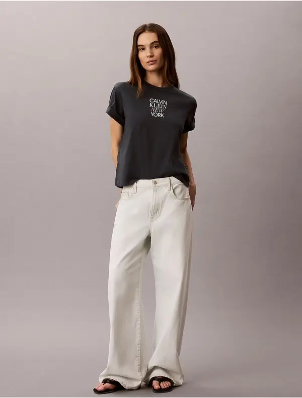 Calvin Klein Ny Photo Graphic Boxy Tee - Biloxi Blues