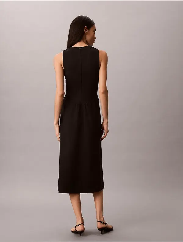 Calvin Klein Flared Midi Dress - Black