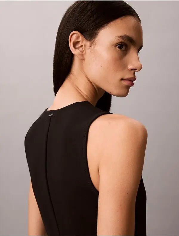 Calvin Klein Flared Midi Dress - Black