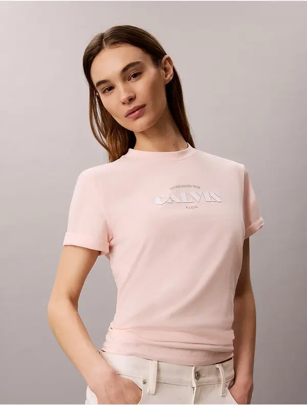 Calvin Klein Bold Logo Graphic T-shirt - Mangano Calcite
