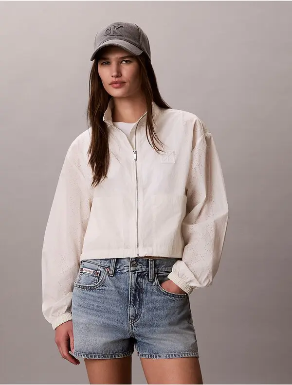 Calvin Klein Emblem Logo Perforated Tech Jacket