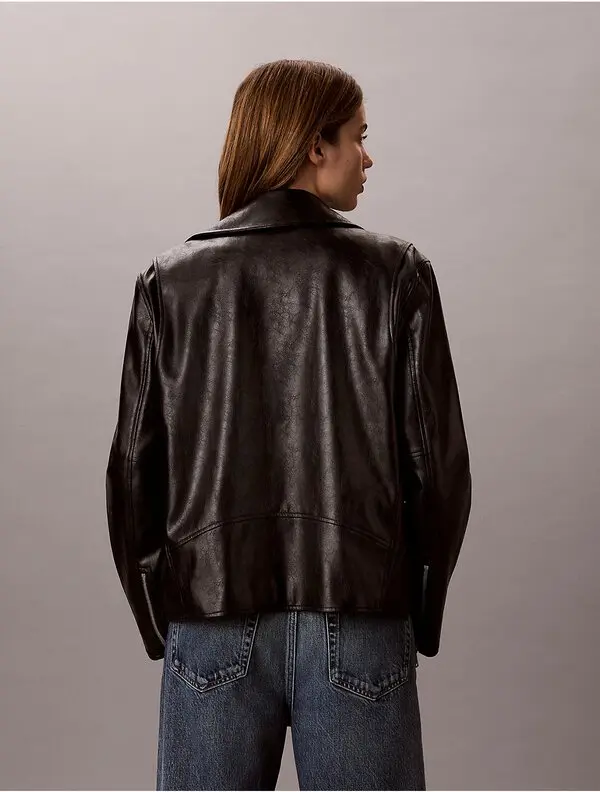 Calvin Klein Faux Leather Moto Jacket