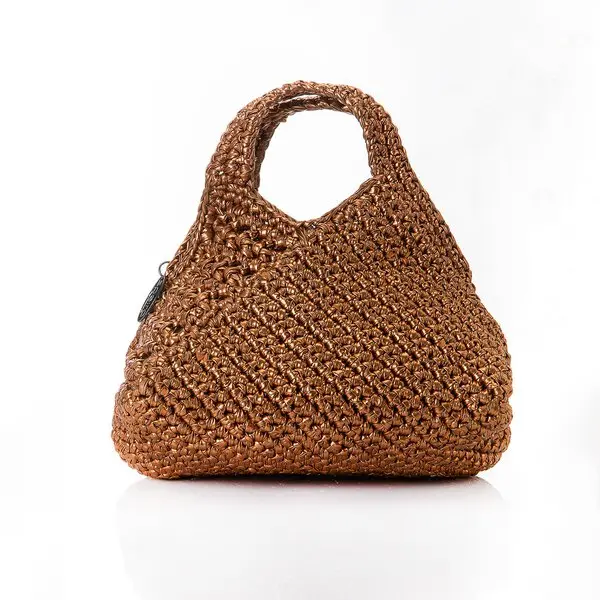SPEIRA Asymmetric Woven Handbag - Brown