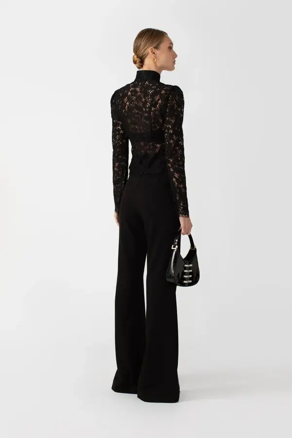 SAU LEE Roberta Lace Top