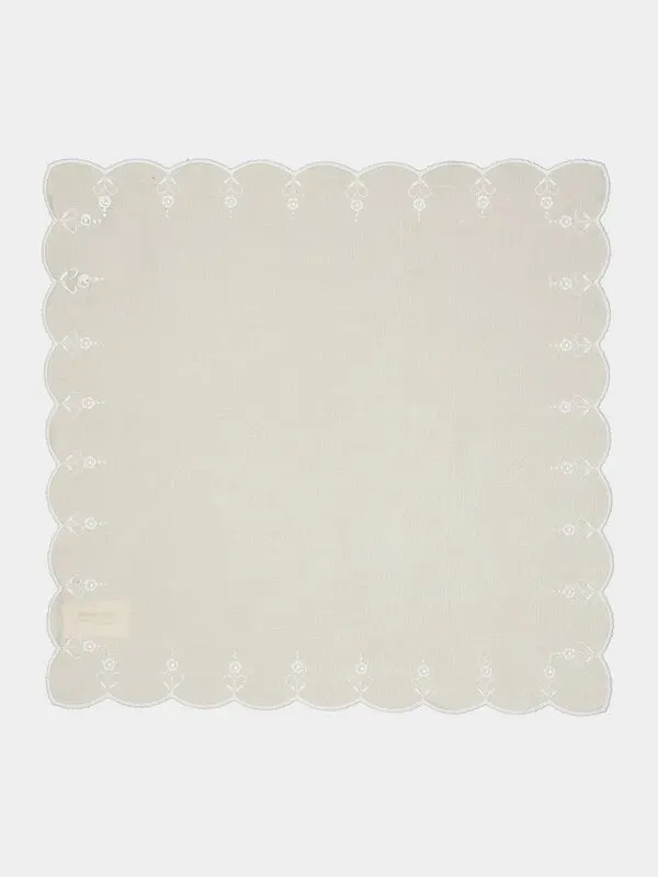Borgo Delle Tovaglie Carlotta Linen Napkin In Ivory - Cream