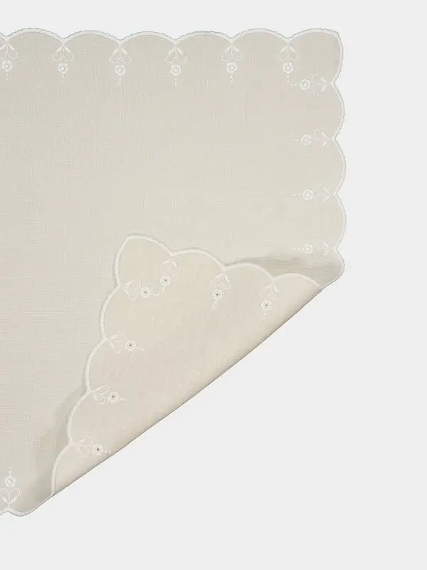 Borgo Delle Tovaglie Carlotta Linen Napkin In Ivory - Cream