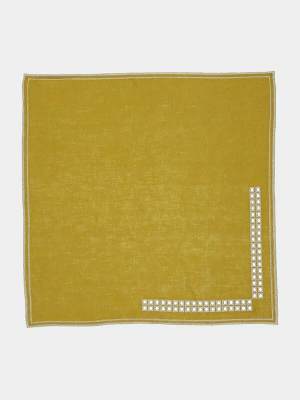 Borgo Delle Tovaglie Erica Linen Napkin - Yellow