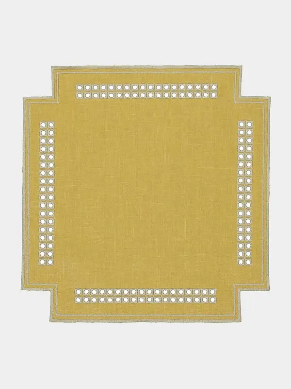Borgo Delle Tovaglie Erica Linen Placemat - Yellow