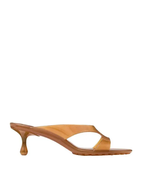 JIMMY CHOO Jelly Drop 50 Mule Sandals - Amber