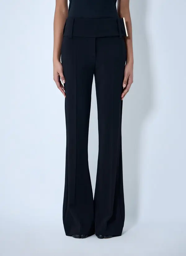 Sportmax High-waisted Flared Trousers - Black