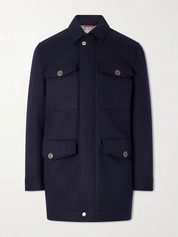 Brunello Cucinelli Padded Cashmere Jacket - Blue