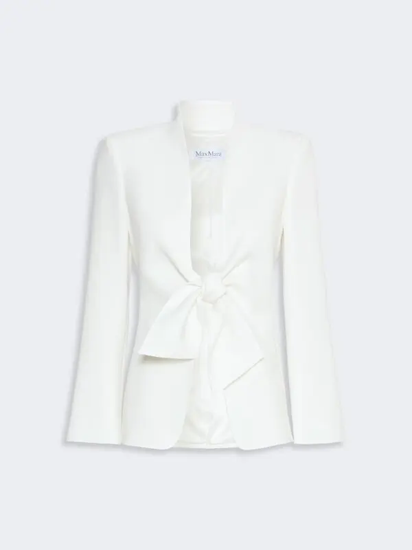 Max Mara Cady Jacket With Sash Tie Detail - White