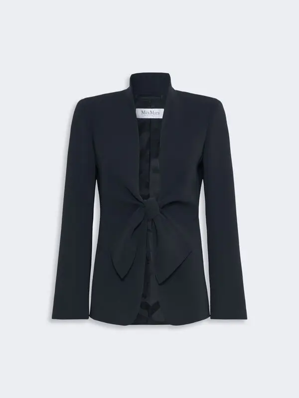 Max Mara Cady Jacket With Sash Tie Detail - Midnightblue