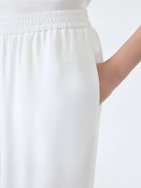 Max Mara Relaxed-fit Heavy Silk Wide-leg Trousers